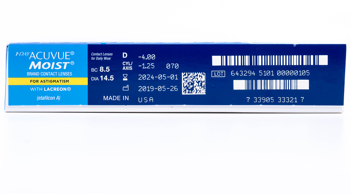 Acuvue 1 Day Moist for Astigmatism - 90 pack | LensDirect